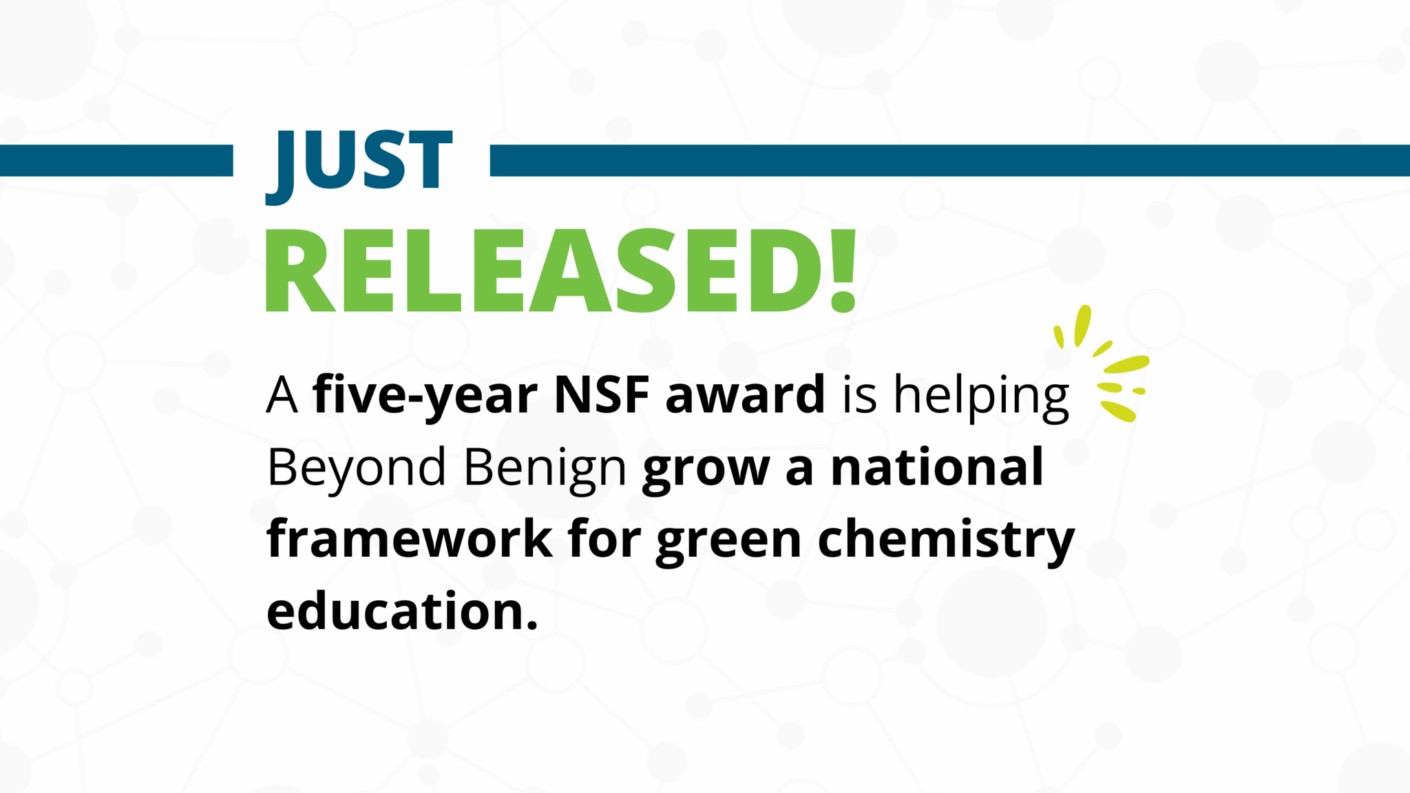 Beyond Benign Awarded $1.83M National Science Foundation Grant to ...